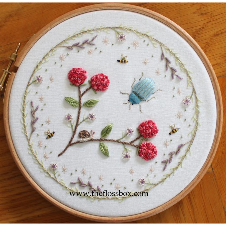 Beetle and Berries Stumpwork - The Floss Box